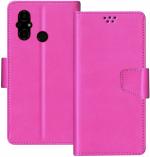Buy Sbms Poco C55 Pink Artificial Leather Shock Proof Flip Cover Online ...