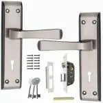 Buy Buckler Iron, Brass, Steel Black, Silver 7 Inch Wonder Mortise Handle Set With 65Mm Double ...