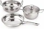 Buy NEELAM Stainless Steel Conventional kitchen set (M)/Cookware Set of ...