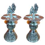 Buy Sigaram 9 Inch Antique German Silver Diya Samai Deepa For Home ...