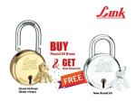 Buy Link 8 Levers 65mm Round Brass Body Padlock| Hardened Shackle ...