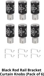 Buy ZAPEX Stainless Steel Durable Rod Rail Bracket and Curtain Knob ...
