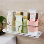 Buy ELITEHOME Toiletry Bathroom Tray, Self Adhesive Storage Stand for ...
