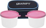 Buy Granify D-1121 Plastic Lunch Box with 2 Plastic Containers 900 ml Online at Best Prices in ...