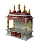Buy Antique Rustic Handpainted Wooden Temple for Home - Puja Mandir for ...