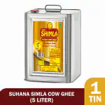 Buy Suhana Simla Premium 5 Liter Danedar Cow Ghee | Pure Cow Ghee | 5 ...