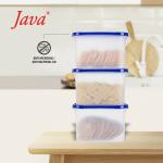 Buy JAVA - 1000 ml Plastic Grocery Container (Pack of 3, Blue) Online at Best Prices in India ...