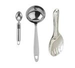 Buy First Front Stainless Steel Black Line Ice Cream, Small Chamcha and ...