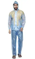 Buy BTC Satyam (SIZE-XL)Stay Dry in Style with the Ultimate Transparent Man's Raincoat in Blue ...