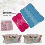 Buy Re:pad Reusable Sanitary Pads for Women - Pack of 8 (2 Maxi Pink ...