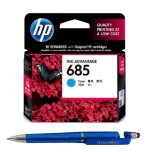 Buy HP 685 Cyan Original Ink Advantage Cartridge With ITGLOBAL 3in1 Multi-Function Pen Online at ...