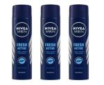 Buy Nivea Men Fresh Active Deodorant Spray 150 ml Pack of-3 Online at Best Prices in India ...