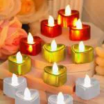 Buy Desidiya Heart Shape Led Light Candles For Diwali Decoration Tea Light Candles For Home ...