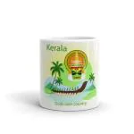 Buy Rish Kerala God Own Country Printed Green Ceramic Coffee Mug, 350 ...