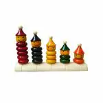 Buy Channapatna Toys Wooden Rainbow Calculation Counting Stacker Math ...