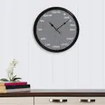 Buy eCraftIndia "Hindi Numbers" Designer Round Analog Black Wall Clock ...