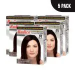 Buy Radico Natural Herbal Permanent Dark Brown Hair Colour (Pack of 5 ...
