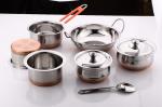 Buy Kitchen Krafts 9pcs Copper Bottom Cookware Set Online at Best ...