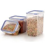Buy BUSA Plastic Rectangular Airtight Food Storage Containers with Leak ...