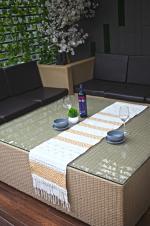 Buy PEACE WAYZ Handmade table runner and placemats for 6 seater dining ...