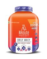 Buy NRoute Daily Whey Protein 2Kg Double Chocolate Zero Sugar Protein Whey Concentrate Powder ...
