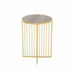 Buy HN HUES Gold Stainless Steel Cirque Centre, Side Table With Top ...