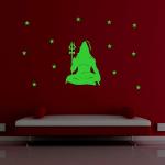 DreamKraft Green Vinyl Glow In The Dark Lord Shiva Radium Wall Stickers ...