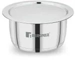 Buy Bergner Silver Stainless Steel Tope/Patila with Steel Lid, 1.35 ...