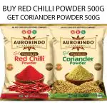 Buy ABS AUROBINDO SPICES COMPANY Redchilli Powder 500G GET FREE 500G Coriander powder Online at ...