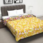 Buy Divine Casa Microfibre Polyester 120 GSM Floral Pink and Yellow ...