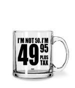 Buy Whats Your Kick 50th Birthday Quotes Design Printed Clear Glass ...