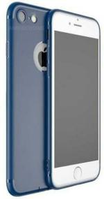 Buy AmericHome Apple iPhone 8 Blue Rubber Shock Proof Mobile Back Cover ...