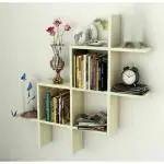 Buy TFS Plus Shape Floating Wall Mounted Shelf Rack Storage Unit MDF ...