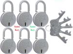 Buy Foora Silver Round Lock And Keys - Pack Of 6 Online at Best Prices ...