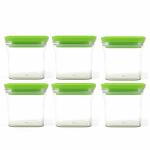 Buy Home Pro Green Plastic Unbreakable Storage Container 600ml 6 Pieces ...