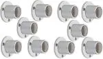 Buy Grownix Iron Silver Rod Rail Bracket (Pack Of 10) Online at Best ...