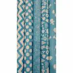 Buy SATYAM KRAFT 5 Pcs Blue Gift Paper For Kids, Children Theme Printed ...