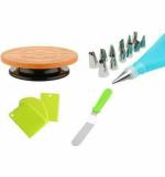 Buy NIJAMRUT SHREE SADGURU CREATION Plastic Cake Turntable, Nozzle Set, Scrapper, Palette Knife ...