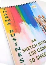 Buy KRASHTIC Sketch Book For Kids 8x11inch 100 Pages Spiral Bound Artist Sketch Pad A4 Size Set ...