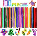 Buy Lakeer 100 Pcs Pipe Cleaners 10 Colors Chenille Stems for DIY ...