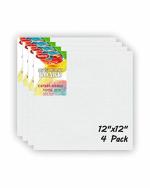 Buy Variety Canvas Lightweight Board 12 x 12 Inch (Pack of 4) Online at ...