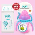 Buy PUR Baby Feeding Bottle with twin Handle & Anti Spill Lock, 100% ...