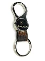 Buy Jdp Novelty Brown Metal Round Shape Skoda Car Keychain Online at ...