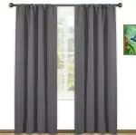 Buy Parda Online Grey 3 Layer Blackout Solid Rod Pocket Plain Window ...