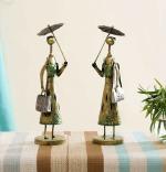Buy Sv Traders Multicolor Working Lady with Umbrella Set of 2 Online at ...