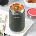 Buy Cello Duro Supee Tuff Steel Vacuum Insulated Flask 600Ml, Green ...