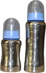 Buy YYOURCULL Newborn Babies Stainless Steel Bottle For Feeding Milk (140ML-240ML) -Pack of 2 ...
