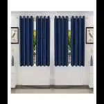 Buy PARDA SANSAR Polyester Soft Crushed Texture Solid Plain Eyelet Long ...