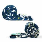 Buy Divine Casa Microfiber Polyester Navy Blue & Dark Blue Abstract ...