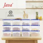 Buy JAVA - 1000 ml Plastic Grocery Container (Pack of 12, Blue) Online at Best Prices in India ...
